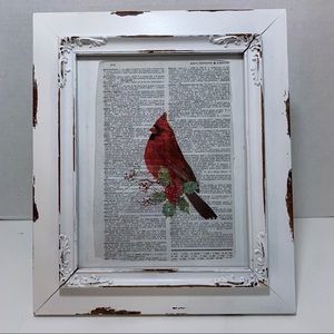 Wall Decor | Dictionary Art Print Red Cardinal Bird Vintage Art Print ...